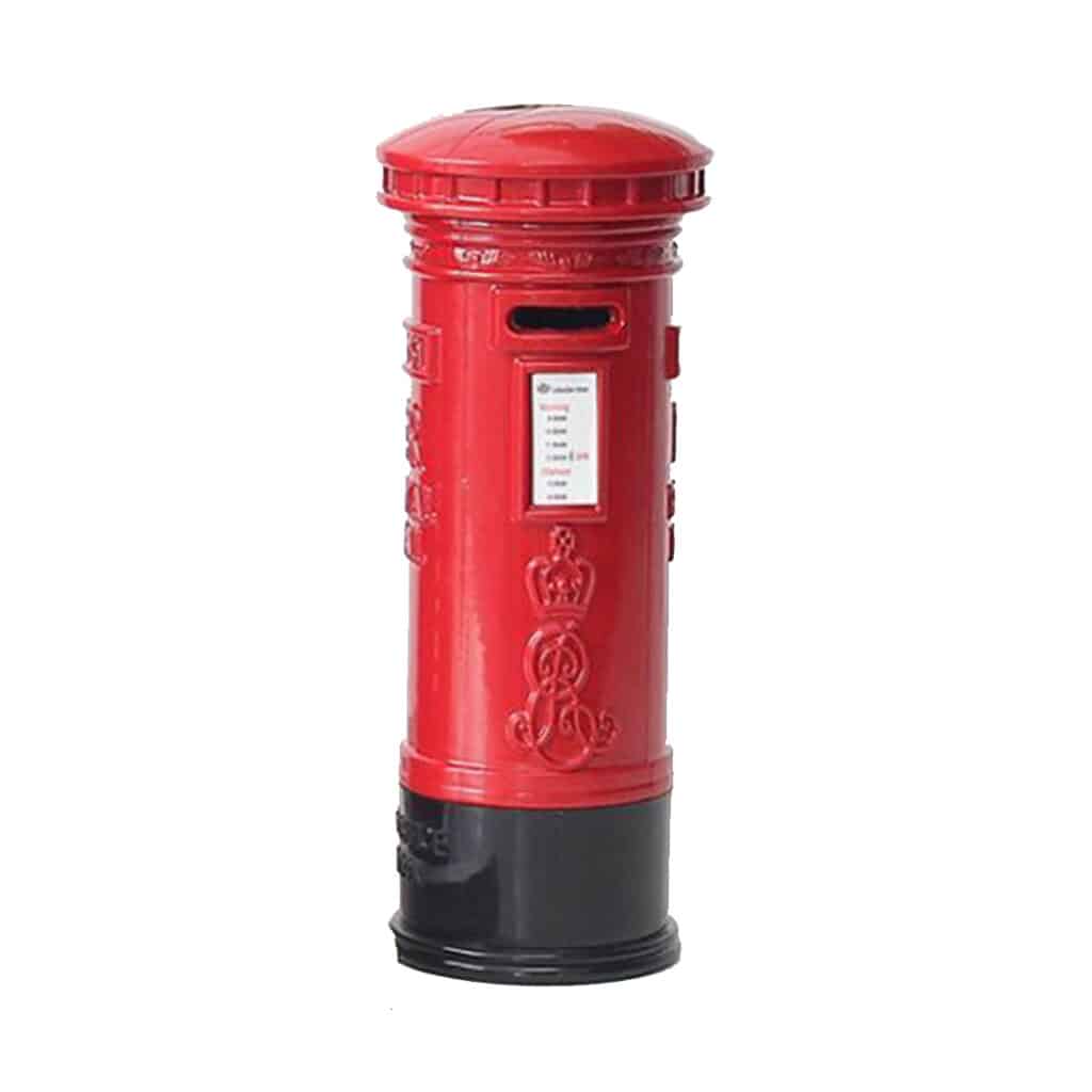BRITISH ROYAL MAIL POST BOX - MONEY BOX 7" HIGH - The British Store