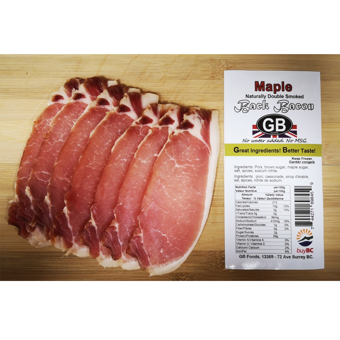 GB FOODS DOUBLE SMOKED MAPLE BACK BACON RASHERS – The British Store