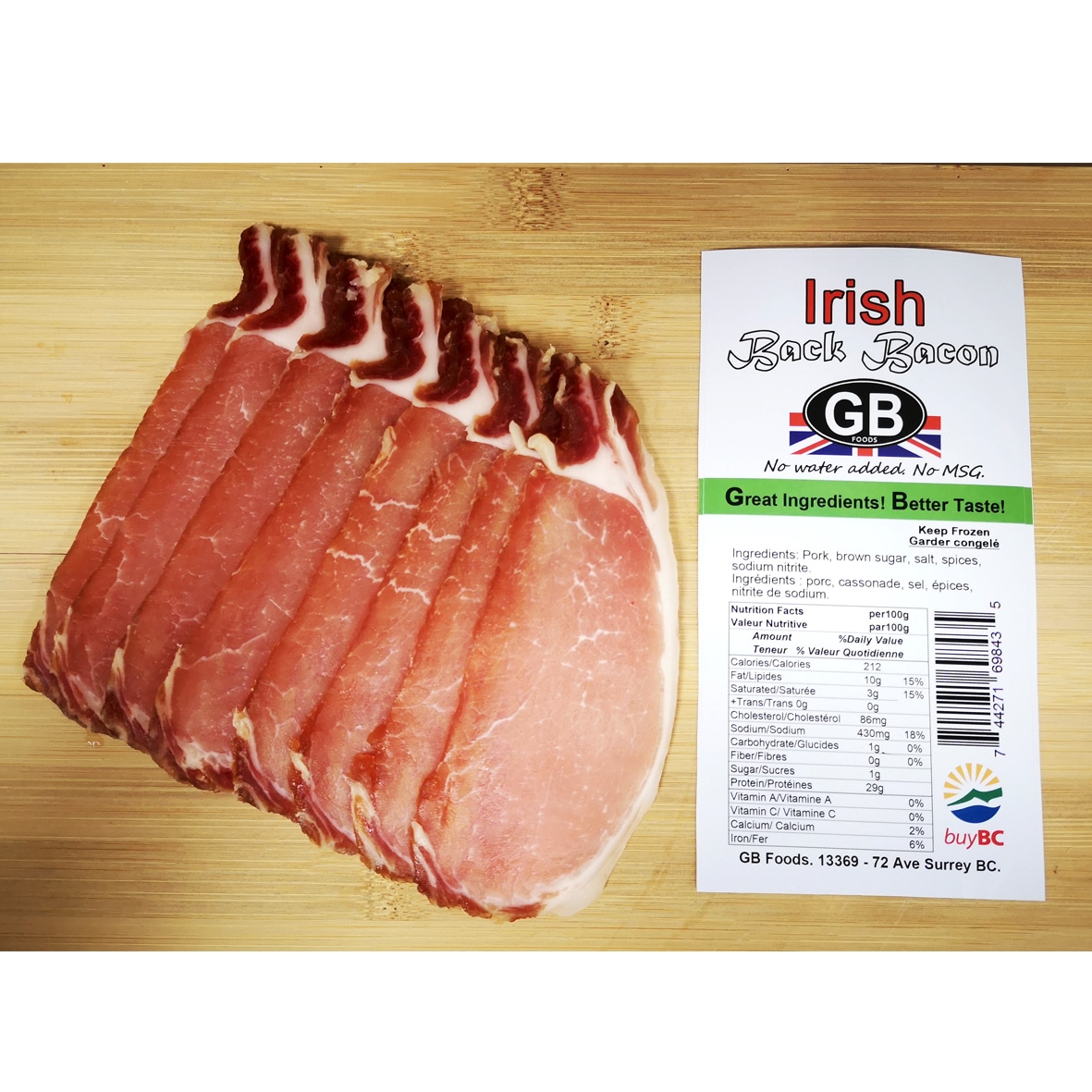 GB FOODS IRISH BACK BACON RASHERS – The British Store