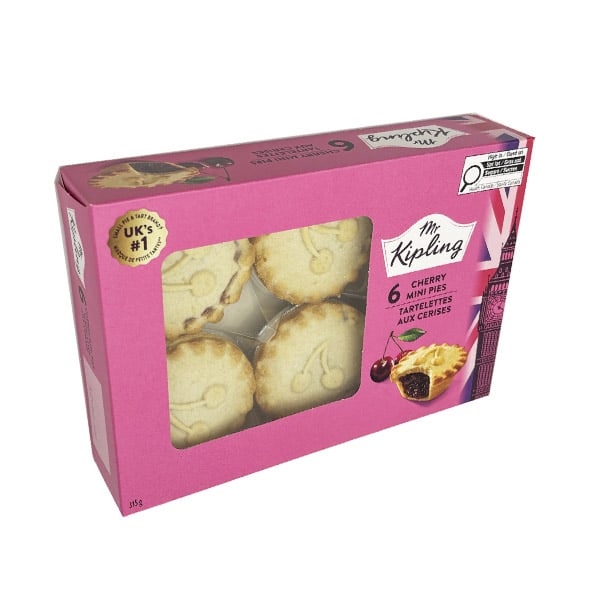 Mr. Kipling 6 Cherry Mini Pies - The British Store